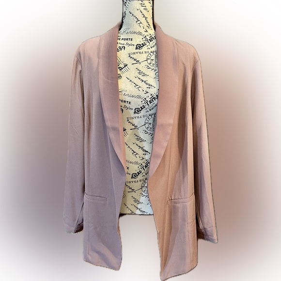 torrid | Jackets & Coats | Torrid Pink Openfront Blazer With Shawl ...